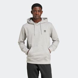 Kapuzensweatshirt adidas originals "TREFOIL ESSENTIALS HOODIE", Herren, Gr. S, grau (medium grau heather), Obermaterial: 100% Baumwolle, angesetztes B&uuml;ndchen, Sweatshirts Kapuzensweatshirt