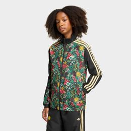 Trainingsjacke adidas originals "adidas originals X LIBERTY LONDON TRACK", M&auml;dchen, Gr. 164, schwarz, Obermaterial: 100% Polyester, Jacken Trainingsjacke