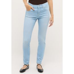 Straight-Jeans Angels "CICI", Damen, Gr. 40, L&auml;nge 32, blau (bleach blau), Web, Obermaterial: 89% Baumwolle, 8% Polyester, 3% Elasthan, slim fit normal, Jeans Straight-Jeans, in Slim Fit-Passform