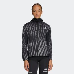 Laufjacke adidas Performance "ADI365 RUNNING REFLEKTIERENDE", Damen, Gr. M, schwarz, reflective silber, Obermaterial: 100% Polyamid, Jacken Laufjacke