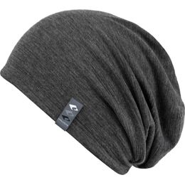 Beanie Chillouts "Skive Hat", Damen, dunkelgrau, Materialmix, meliert, M&uuml;tzen Beanie, atmungsaktiv, leicht, schnelltrocknend