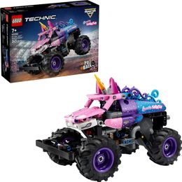 Konstruktionsspielsteine Lego "Monster Jam Sparkle Smash mit R&uuml;ckziehmotor (42220), Lego Technic", bunt, Spielbausteine, Kinder, Kunststoff, Konstruktionsspielsteine
