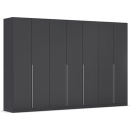 Dreht&uuml;renschrank OTTO HOME "Kleiderschrank Schrank Garderobe AGORDO TOPSELLER Schlafzimmer", grau (graumetallic), B:315cm H:210cm T:54cm, Holzwerkstoff, Schr&auml;nke, Dreht&uuml;renschrank, durchdachte Innenausstattung, in 8 Breiten und 2 H&ouml;hen MADE IN GERMANY