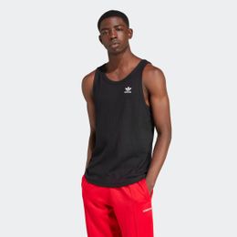 Tanktop adidas originals "TREFOIL ESSENTIALS", Herren, Gr. S, schwarz, Obermaterial: 60% Baumwolle, 40% Polyester, Rundhals, Tops Tanktop, klassischer Schnitt, ohne Verschluss