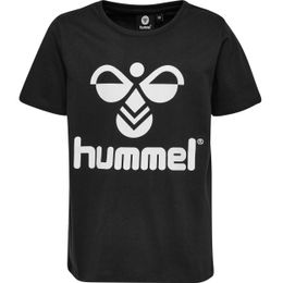 T-Shirt Hummel "hmlTRES T-SHIRT S/S", Jungen, Gr. 140, schwarz, Jersey, Obermaterial: 100% Baumwolle, regular fit, Rundhals, Shirts T-Shirt, f&uuml;r Kinder