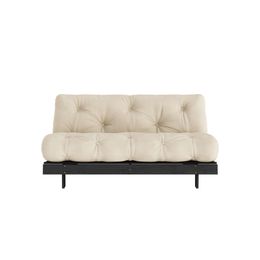 Daybett Karup Design "Roots Sofa Bed, Schlafsofa, Daybett, Bettfunktion, FSC-Massivholz", beige, B:160cm H:85cm, Bezug: 80% Baumwolle, 20% Polyester, Daybetten, Daybett, Inkl. Futonmatratze. Mehrere Gr&ouml;&szlig;en & Farben, Made in Europe