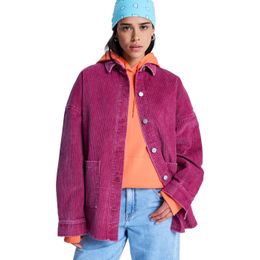 Hemdjacke Roxy "Kick Back Washed Cord", Damen, Gr. S, rhododendron, Obermaterial: 100% Walkfrottier;, Jacken Hemdjacke