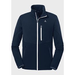 Sch&ouml;ffel Fleecejacke SCH&Ouml;FFEL "Fleece Jacket Lodron M", Herren, Gr. 56, blau (0882, blau), Oberstoff : 94% Polyester 6% Elasthan, regular fit, hoch geschlossener Ausschnitt, Jacken Fleecejacke