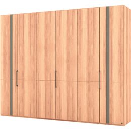 Kleiderschrank Musterring "Sorrent, Kleiderschrank, teilmassiv Eiche", braun, B:300cm H:236cm, Schr&auml;nke, Kleiderschrank, T&uuml;ren in Eiche massiv mit Absetzung in Schiefer, verschiedene Ma&szlig;e