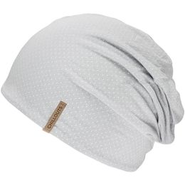 Beanie Chillouts "Geneva Hat", Damen, beige, Web, Materialmix, gepunktet, M&uuml;tzen Beanie, f&uuml;r w&auml;rmere Tage, sch&uuml;tzt vor Sonne, w&auml;rmt Ohren bei Wind, elastisch, Topseller