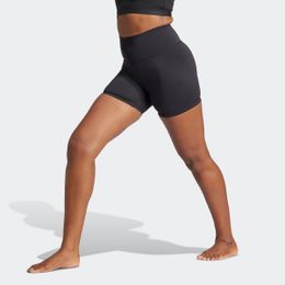 Shorts adidas Performance "ALL ME 5-INCH KURZE LEGGINGS", Damen, Gr. XL, N-Gr, schwarz (schwarz, normal, gr.), Obermaterial: 79% Polyester, 21% Elasthan, Hosen Shorts