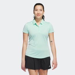 Poloshirt adidas Performance "SOLID PERFORMANCE SHORT SLEEVE F&Uuml;R DAMEN", Damen, Gr. M, clear mint, Obermaterial: 100% Polyester, Shirts Poloshirt, mit Druckknopfverschluss, aus Polyester, leichtes Pikeematerial