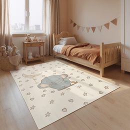 Kinderteppich Hanse Home "Little Elli", creme multifarben, B:120cm H:10mm L:170cm, Polypropylen, Teppiche, Kinderteppich, Pflegeleicht, Weich, Kinderzimmer, Spielteppich, Spielunterlage