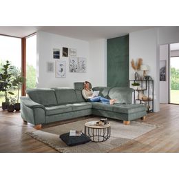 Ecksofa DIE PLANBAR "PP-LA23145 L-Form", steel, B:299cm H:88cm T:243cm, 100% recyceltes Polyester, Sofas, Ecksofa, inkl. Kopfpolsterverstellung, Federkernpolsterung