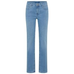 Stretch-Jeans MAC "Angela", Damen, Gr. 36, L&auml;nge 32, summer light blau basic, Denim/Jeans, Obermaterial: 98% Baumwolle, 2% Elasthan, figurbetont lang, Jeans Stretch-Jeans, schmal geschnitten