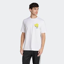 T-Shirt adidas Sportswear "LOUNGE STILL LIFE LEMONS GRAPHIC", Herren, Gr. XL, wei&szlig;, Obermaterial: 100% Baumwolle, Rundhals, Shirts T-Shirt, sportlicher Stil, mit Grafikprint, aus Baumwolle, ohne Verschluss