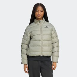 Steppjacke adidas Sportswear "ESSENTIALS CLIMAWARM 3-STREIFEN SYNTHETIK-N", Damen, Gr. XS, gr&uuml;n (silber pebble), Obermaterial: 100% Polyester. Wattierung: 100% Polyester, Jacken Steppjacke