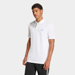 Poloshirt adidas Sportswear "ADIDAS MEN SMALL LOGO PIKEE", Herren, Gr. S, wei&szlig;, Obermaterial: 100% Baumwolle, Shirts Poloshirt