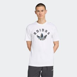 T-Shirt adidas originals "GRAPHIC", Herren, Gr. S, wei&szlig;, Obermaterial: 100% Baumwolle, Rundhals, Shirts T-Shirt, lockerer Schnitt, mit Grafik auf der Vorderseite, aus Baumwolle