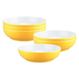 Schale Seltmann Weiden "Foodbowls Liberty Pure Colors &oslash; 25 cm 6er Set", gelb (gelb glow), B:25,4cm H:6,8cm T:25,4cm &Oslash;:25,4cm, Sch&uuml;sseln, Schale, Sp&uuml;lmaschinenfest, Mikrowellensicher, Ofenfest