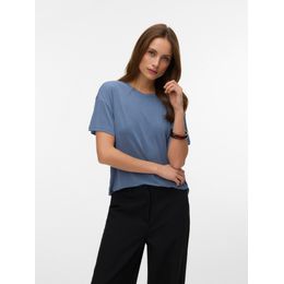 V&eacute;ro Moda Kurzarmshirt VERO MODA "VMFILLI 2/4 TEE JRS NOOS", Damen, Gr. XS, china blau, Jersey, Obermaterial: 70% Modal, 30% Polyester, unifarben, relaxed fit normal, Rundhals, Shirts Kurzarmshirt, Materialmix, relaxed fit