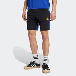 Trainingsshorts adidas Performance "TIRO 25 ESSENTIALS", Herren, Gr. S, N-Gr, gelb (schwarz, semi lucid blau, crew gelb, normal, gr.), Obermaterial: 100% Polyester, Hosen Trainingsshorts