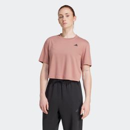 T-Shirt adidas Performance "TRAIN ESSENTIALS BOXY WORKOUT", Damen, Gr. XXL, rosa (warm clay), Obermaterial: 70% Polyester, 30% Viskose, Rundhals, Shirts T-Shirt, lockere Passform, mit CLIMACOOL Technologie, schnell trocknend