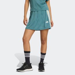 Sweatrock adidas Sportswear "STADIUM 3-STREIFEN TENNIS INSPIRIERTER JACQUARD- MIT", Damen, Gr. M, preloved teal, sanftes wei&szlig;, Obermaterial: 100% Polyester, R&ouml;cke Sweatrock
