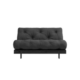 Daybett Karup Design "Roots Sofa Bed, Schlafsofa, Daybett, Bettfunktion, FSC-Massivholz", grau (dunkelgrau), B:140cm H:85cm, Bezug: 80% Baumwolle, 20% Polyester, Daybetten, Daybett, Inkl. Futonmatratze. Mehrere Gr&ouml;&szlig;en & Farben, Made in Europe