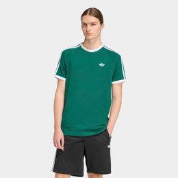 T-Shirt adidas originals "3-STREIFEN", Herren, Gr. L, collegiate gr&uuml;n, Obermaterial: 100% Baumwolle, Rundhals, Shirts T-Shirt