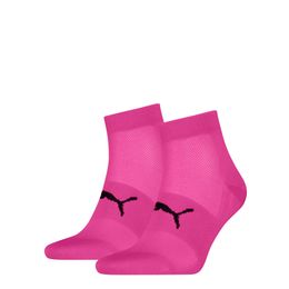 Kurzsocken Puma "Puma UNISEX SPORT LIGHT QUARTER 2P", Damen, Gr. 43-46, pink, Materialmix, normal, Socken Kurzsocken, mit verst&auml;rktem Fersen- und Zehenbreich