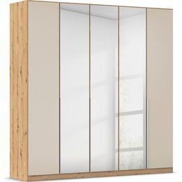 Dreht&uuml;renschrank OTTO HOME "Kleiderschrank Kleiderschr&auml;nke Schrank Garderobe AGORDO mit Glasfront", beige (eiche artisan, glas beige (champagner)), B:226cm H:229cm T:54cm, Holzwerkstoff, Schr&auml;nke, Dreht&uuml;renschrank, durchdachte Innenausstattung, in 8 Breiten und 2 H&ouml;hen MADE IN GERMANY