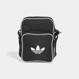 Sporttasche adidas originals "ADICOLOR CLASSIC SMALL ITEM", Damen, schwarz-wei&szlig; (schwarz, wei&szlig;), Obermaterial: 100% Polyester, Taschen Sporttasche, aus Polyester-Twill, mit verstellbarem Schulterriemen