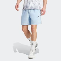 Shorts adidas Performance "TRAIN ESSENTIALS WOVEN TRAINING", Herren, Gr. S, L-Gr, blau (glow blau, schwarz, innenbeinl&auml;nge ca. 23 cm), Obermaterial: 100% Polyester, Hosen Shorts, Essentials Woven Trainingsshorts