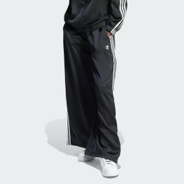 Sporthose adidas originals "ADICOLOR SATIN WIDE LEG", Damen, Gr. 38, N-Gr, schwarz (schwarz, normal, gr.), Obermaterial: 97% Polyester, 3% Elasthan, gestreift, Hosen Sporthose, Topseller
