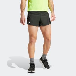 Laufshorts adidas Performance "ADIZERO ESSENTIALS RUNNING SPLIT", Herren, Gr. S, N-Gr, schwarz (schwarz, normal, gr.), Obermaterial: 100% Polyester, Hosen Laufshorts