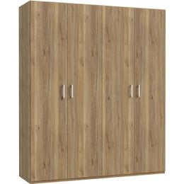 Kleiderschrank FORTE, eiche, B:177,5cm H:210,5cm T:54,2cm, Holzwerkstoff, Schr&auml;nke, Kleiderschrank, Dreht&uuml;renschrank, Stauraum, Zubeh&ouml;r optional bestellbar