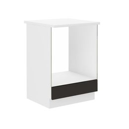 K&uuml;chen-Preisbombe Herdunterschrank passend f&uuml;r das Modell &bdquo;OMEGA Weiss / Schwarz&ldquo;