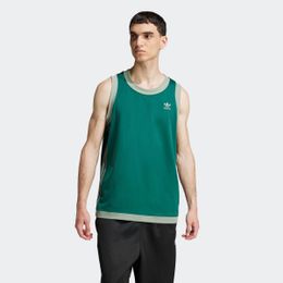 Tanktop adidas originals "ADICOLOR MOCK EYELET", Herren, Gr. S, gr&uuml;n (collegiate gr&uuml;n), Obermaterial: 100% Polyester, Tops Tanktop