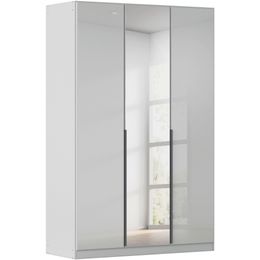 Dreht&uuml;renschrank OTTO HOME "Kleiderschrank Kleiderschr&auml;nke Schrank Garderobe AGORDO mit Glasfront", grau (seidengrau, glas seidengrau), B:136cm H:229cm T:54cm, Holzwerkstoff, Schr&auml;nke, Dreht&uuml;renschrank, durchdachte Innenausstattung, in 8 Breiten und 2 H&ouml;hen MADE IN GERMANY