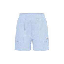 Shorts oxmo "Shorts OXWim", Damen, Gr. S, N-Gr, blau (vista blau), Obermaterial: 57% Baumwolle CO. 43% Polyester PES., Hosen Shorts