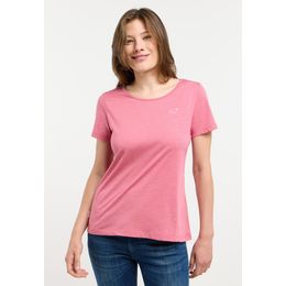 Kurzarmshirt Ragwear "MINTTA", Damen, Gr. XS, rosa (rose), Jersey, Obermaterial: 50% Baumwolle, 50% Polyester, bedruckt, h&uuml;ftbedeckend, Rundhals, Shirts Kurzarmshirt