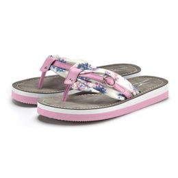 Badezehentrenner Venice Beach "Sandale, Badeschuh, Pantolette, Badelatsche, Flip Flop, Badeschlappe", M&auml;dchen, Gr. 39, bunt (pink), Obermaterial: 70% Textilmaterial, 30% Lederimitat. Decksohle: 100% Synthetik. Futter: 100% Synthetik. Laufsohle: 100% Synthetik, Schuhe Badezehentrenner, Zehentrenner mit wasserabweisender und leichter Sohle VEGAN, Topseller
