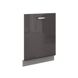 K&uuml;chen-Preisbombe Frontblende Geschirrsp&uuml;ler vollintegriert 60 cm Grau Hochglanz K&uuml;che Grey Bianca