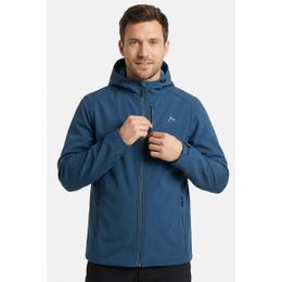 Outdoorjacke McKINLEY "He.-Jacke Mt. Watana M", Herren, Gr. XL, blau (melange, navy), Obermaterial: 100% Polyester, unifarben, eingesetzt eingefasste Kante mit Klettverschluss,verstellbar, Jacken Outdoorjacke