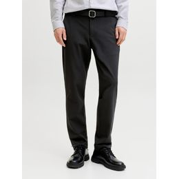 Jack & Jones Chinos JACK & JONES "JPSTOLLIE CONNOR CHINO NOOS", Herren, Gr. 31, L&auml;nge 32, schwarz, Web, Obermaterial: 69% Polyester, 29% Viskose, 2% Elasthan, unifarben, regular fit lang, Hosen Chinos, Materialmix, regular fit