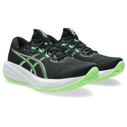 Laufschuh asics "GEL-CUMULUS 28", Herren, Gr. 48, schwarz, illuminate gr&uuml;n, Synthetik, Schuhe Laufschuh, mit PureGEL D&auml;mpfung, mit FF BLAST MAX Mittelsohlen-Foam