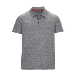 Poloshirt Killtec "MN PL SHRT", Herren, Gr. M, grau (anthra), Obermaterial: 94% Polyester, 6% Elasthan, Shirts Poloshirt, Feuchtigkeitstransportierendes, schnelltrocknendes Melange-Poloshirt