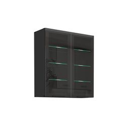 K&uuml;chen-Preisbombe K&uuml;chen Glash&auml;ngeschrank 80 cm SIENA Schwarz K&uuml;che K&uuml;chenzeile K&uuml;chenblock