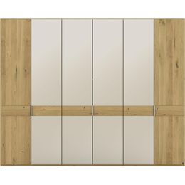 Kleiderschrank Musterring "Savona, Kleiderschrank, Schrank, Garderobe, teilmassiv Eiche", braun, B:300cm H:236cm, Schr&auml;nke, Kleiderschrank, T&uuml;ren in Bianco-Eiche massiv, Spiegel-/Glast&uuml;ren, verschiedene Gr&ouml;&szlig;en